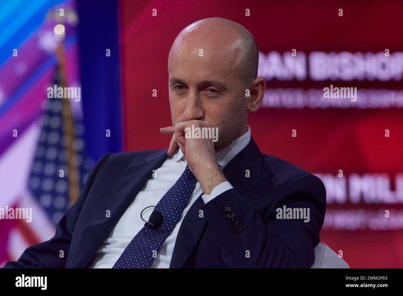 National Harbor, Maryland, USA. 23rd Feb, 2024. Stephen Miller at the ...