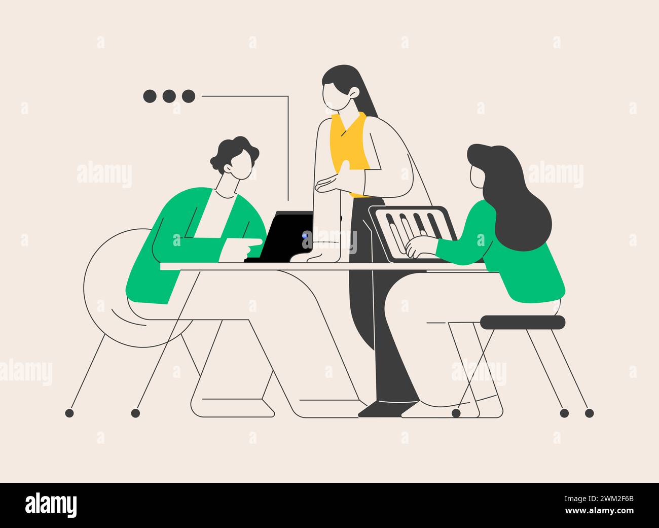 Coworking abstract concept vector illustration Stock Vector Image & Art ...