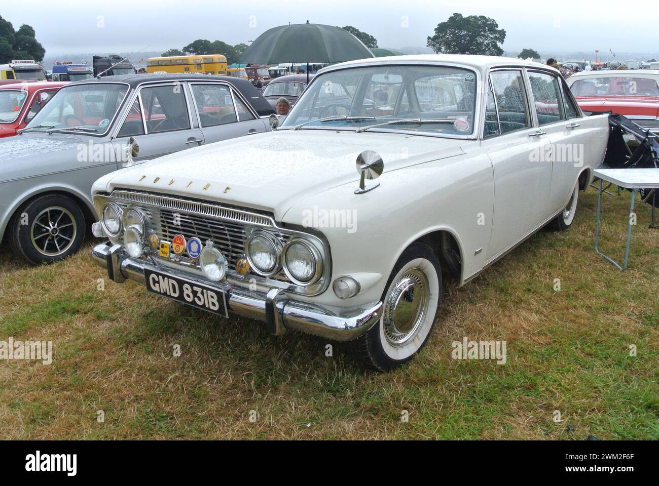 A 1964 Ford Zodiac parked on display at the 48 Historic Vehicle ...