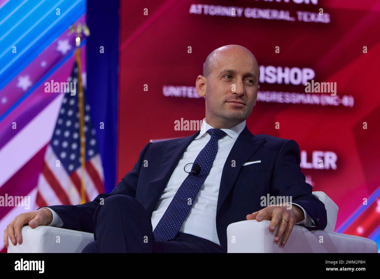National Harbor, Maryland, USA. 23rd Feb, 2024. Stephen Miller at the ...
