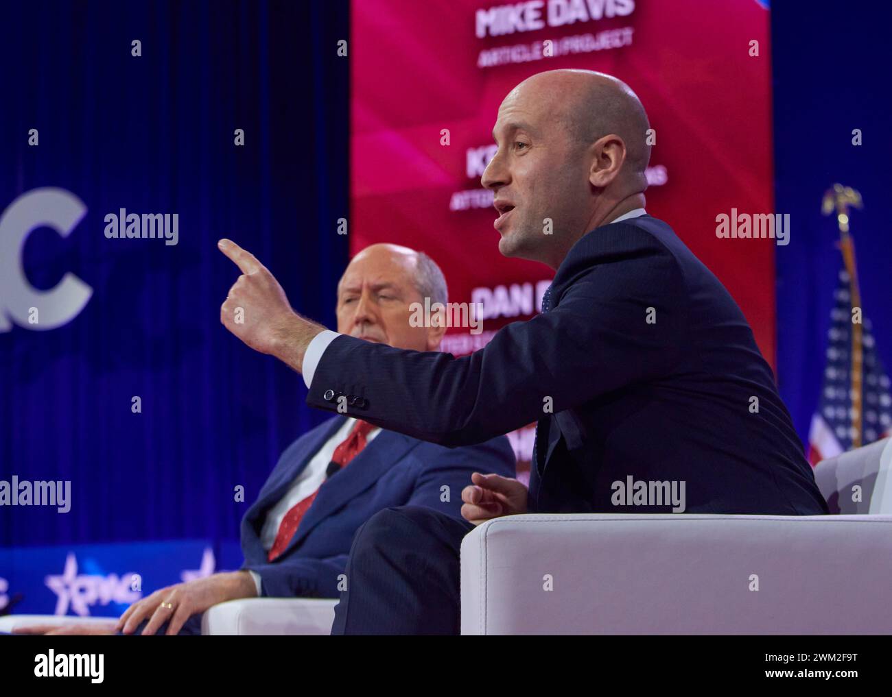 National Harbor, Maryland, USA. 23rd Feb, 2024. Stephen Miller at the ...