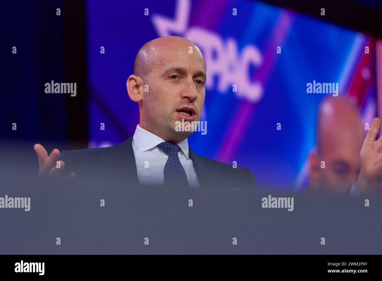 National Harbor, Maryland, USA. 23rd Feb, 2024. Stephen Miller at the ...