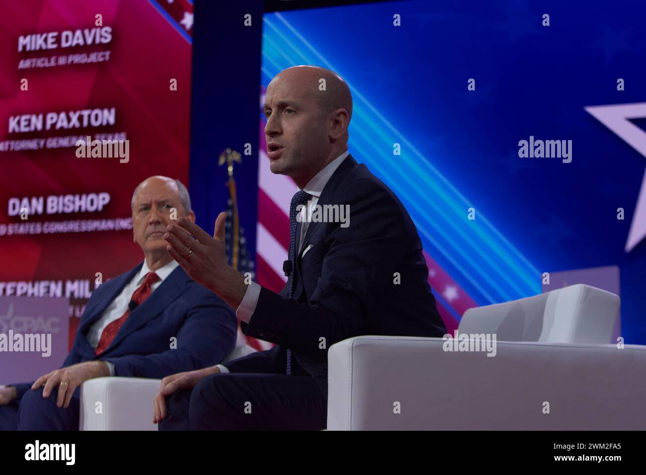 National Harbor, Maryland, USA. 23rd Feb, 2024. Stephen Miller at the ...