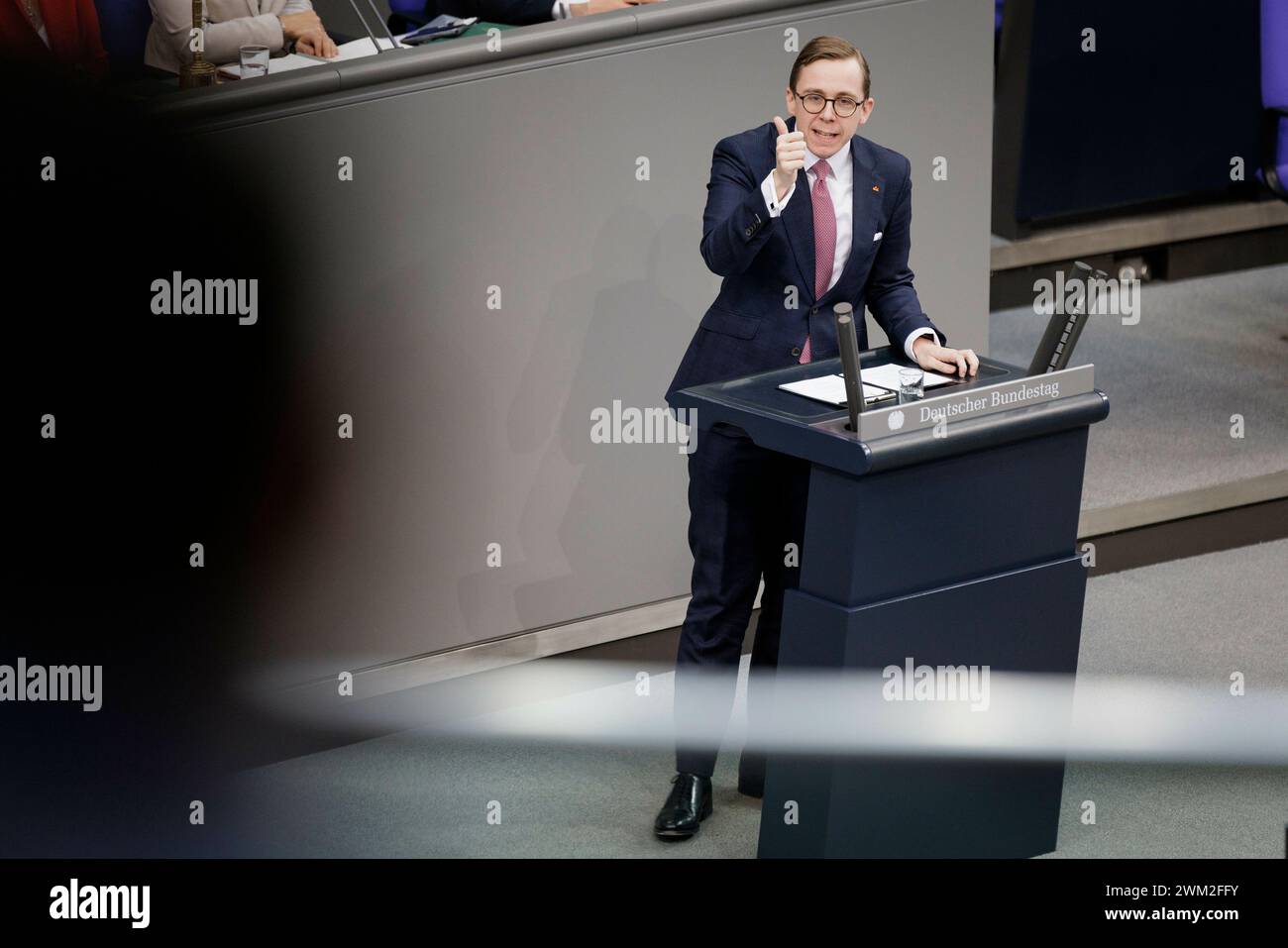 Berlin, Deutschland. 23rd Feb, 2024. Philipp Amthor, member of the ...
