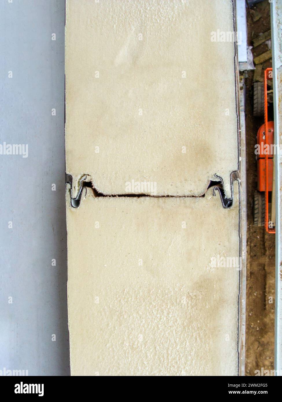 PIR insulated sandwich panels on a building facade, showcasing the ...