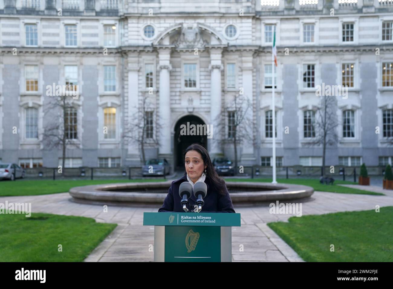 Culture Minister Catherine Martin speaks during a press conference at ...