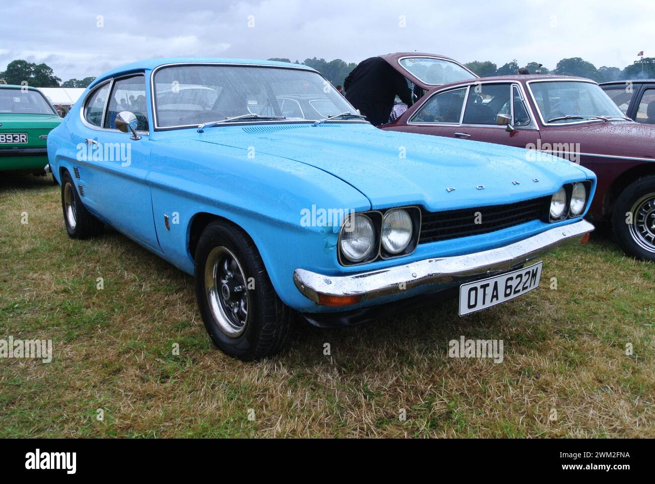 A 1973 Ford Capri parked on display at the 48th Historic Vehicle ...