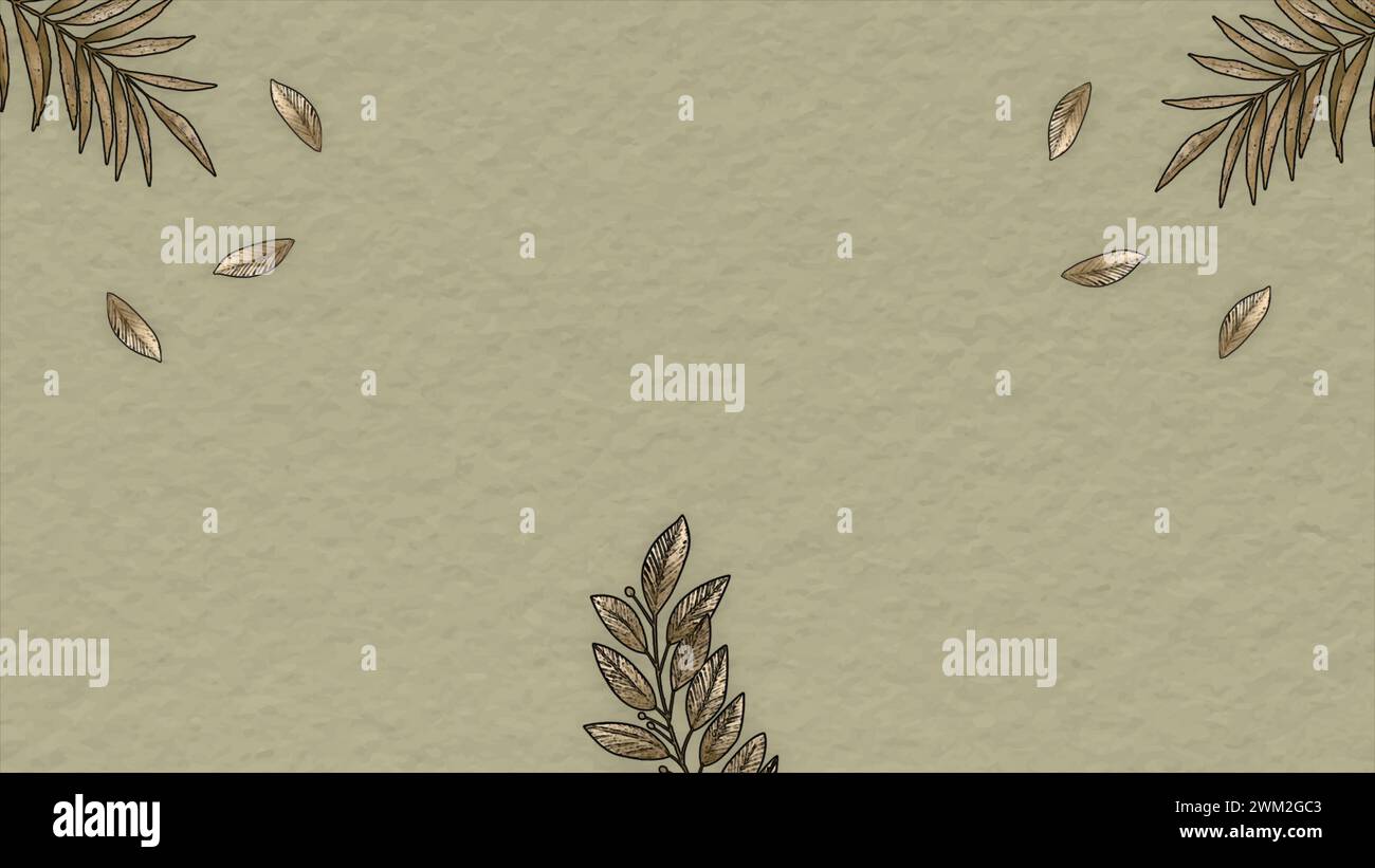 Backgrounds. Gilded Paper Plants Stock Photo - Alamy