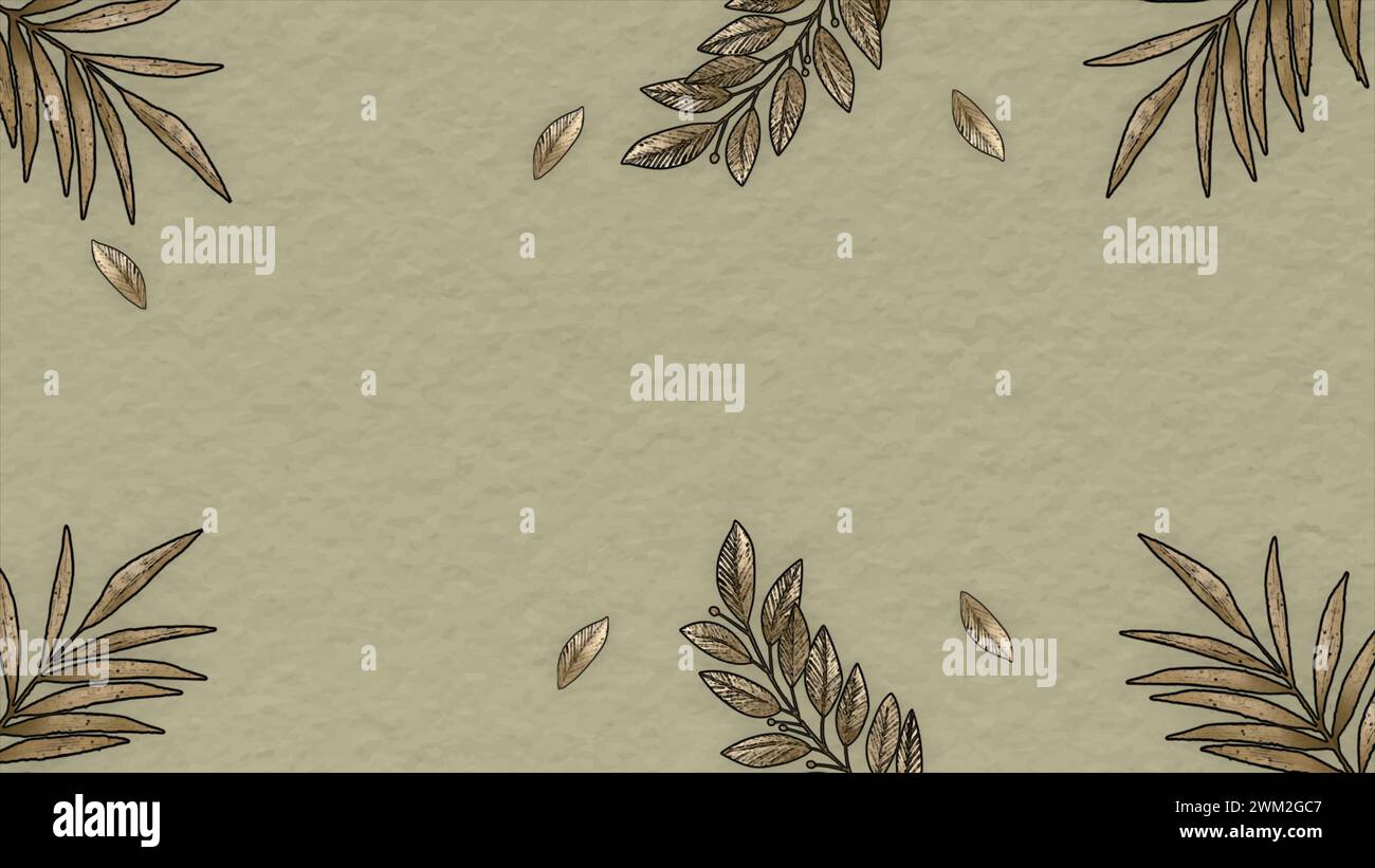 Backgrounds. Gilded Paper Plants. (It can also be used vertically Stock ...