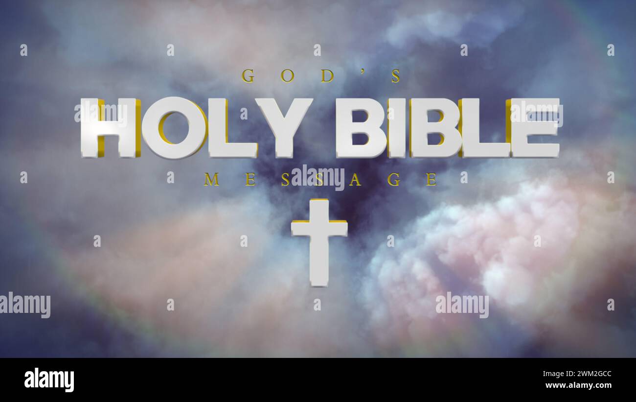 God's Message. Holy Bible. Digital Content for Religious Subjects Stock ...