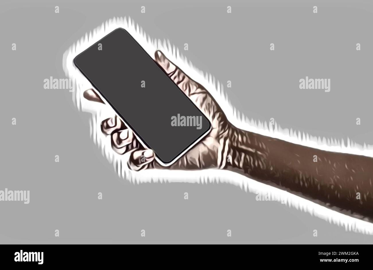 Abstract phone drawing hi-res stock photography and images - Alamy