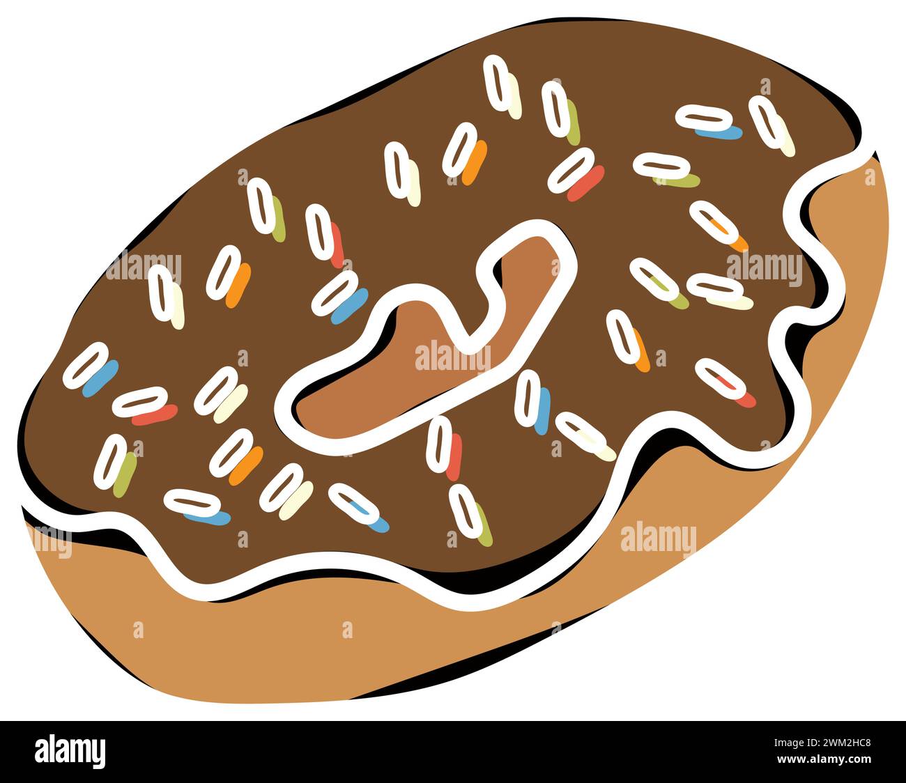 Colored donut retro sketch Vector Stock Vector Image & Art - Alamy