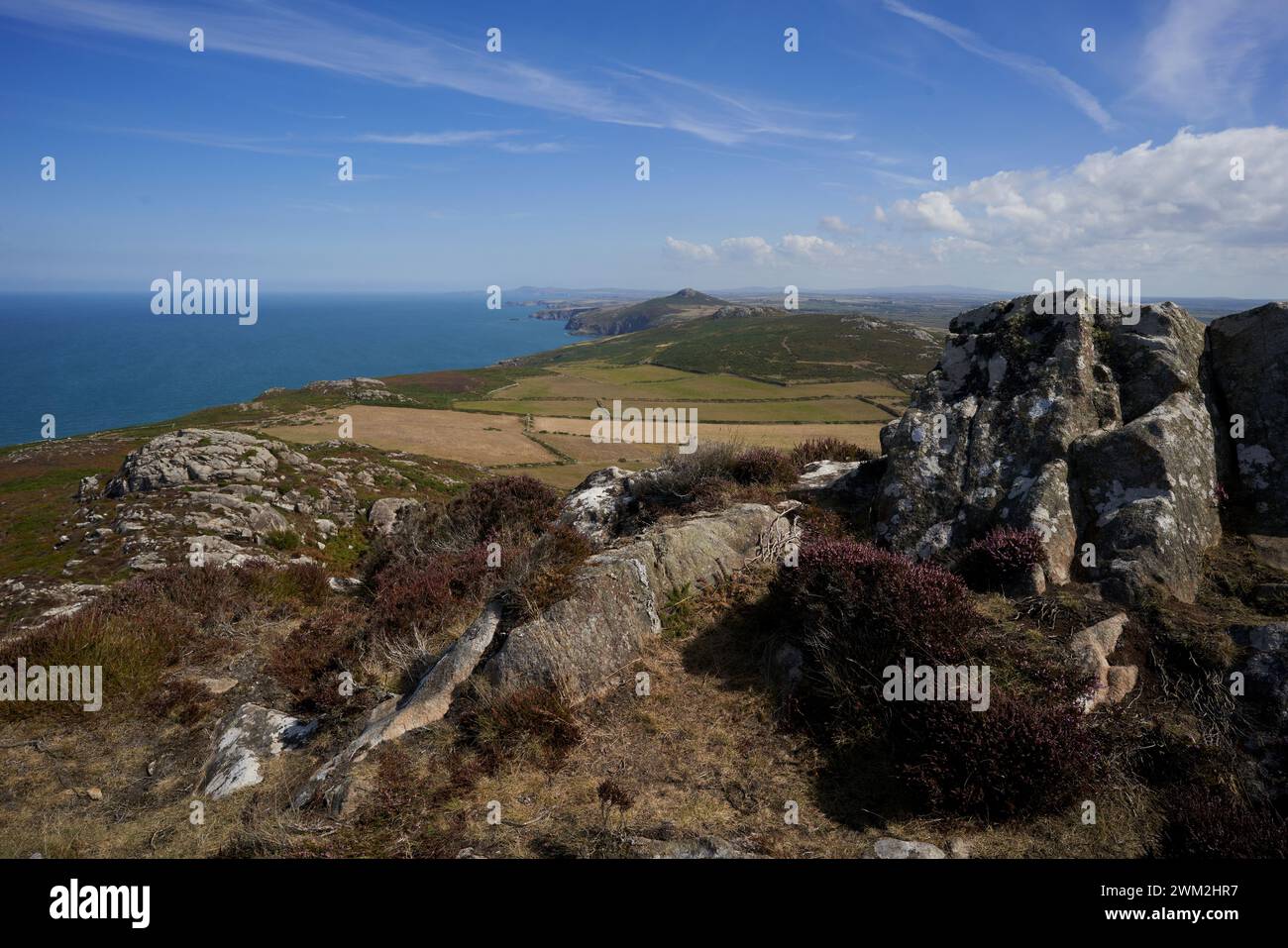 The view from the summit of Carn Llidi, near St David's Head in ...