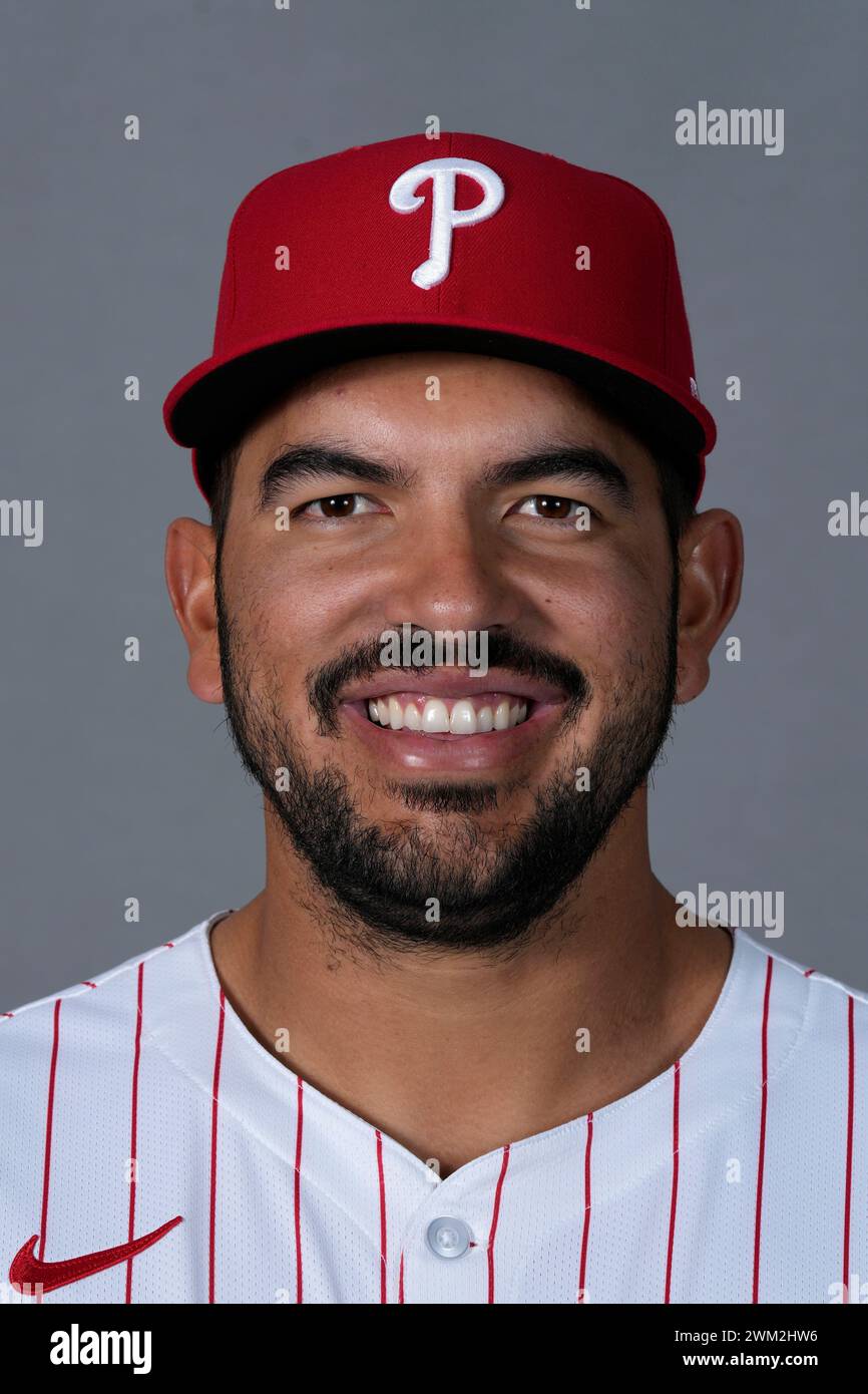 This is a 2024 photo of Darick Hall of the Philadelphia Phillies ...