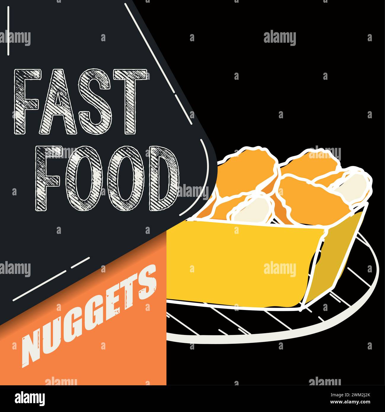 Menu chicken nugget icon Stock Vector Images - Alamy