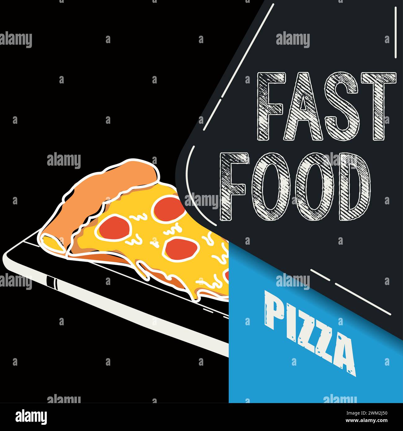 Retro pizza hi-res stock photography and images - Alamy