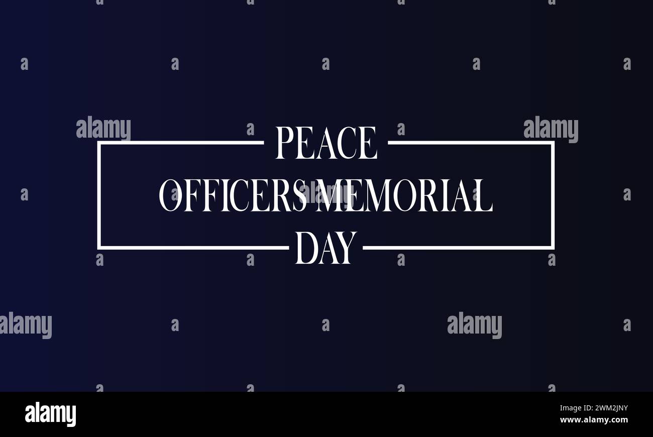 Peace Officers Memorial Day Stylish text with usa flag illustration ...