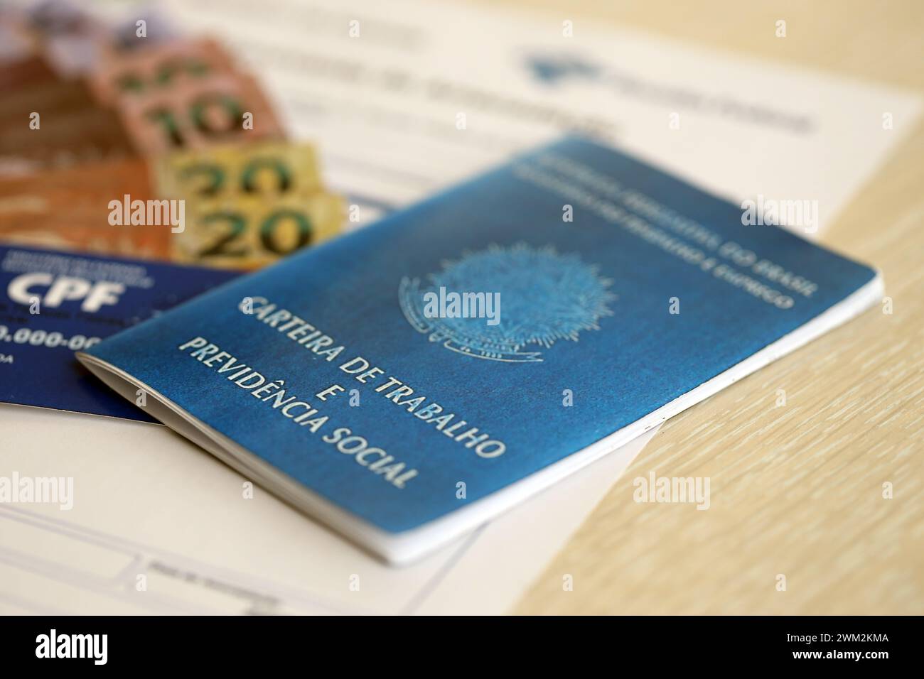 Cpf taxpayer card and work card with hi-res stock photography and ...