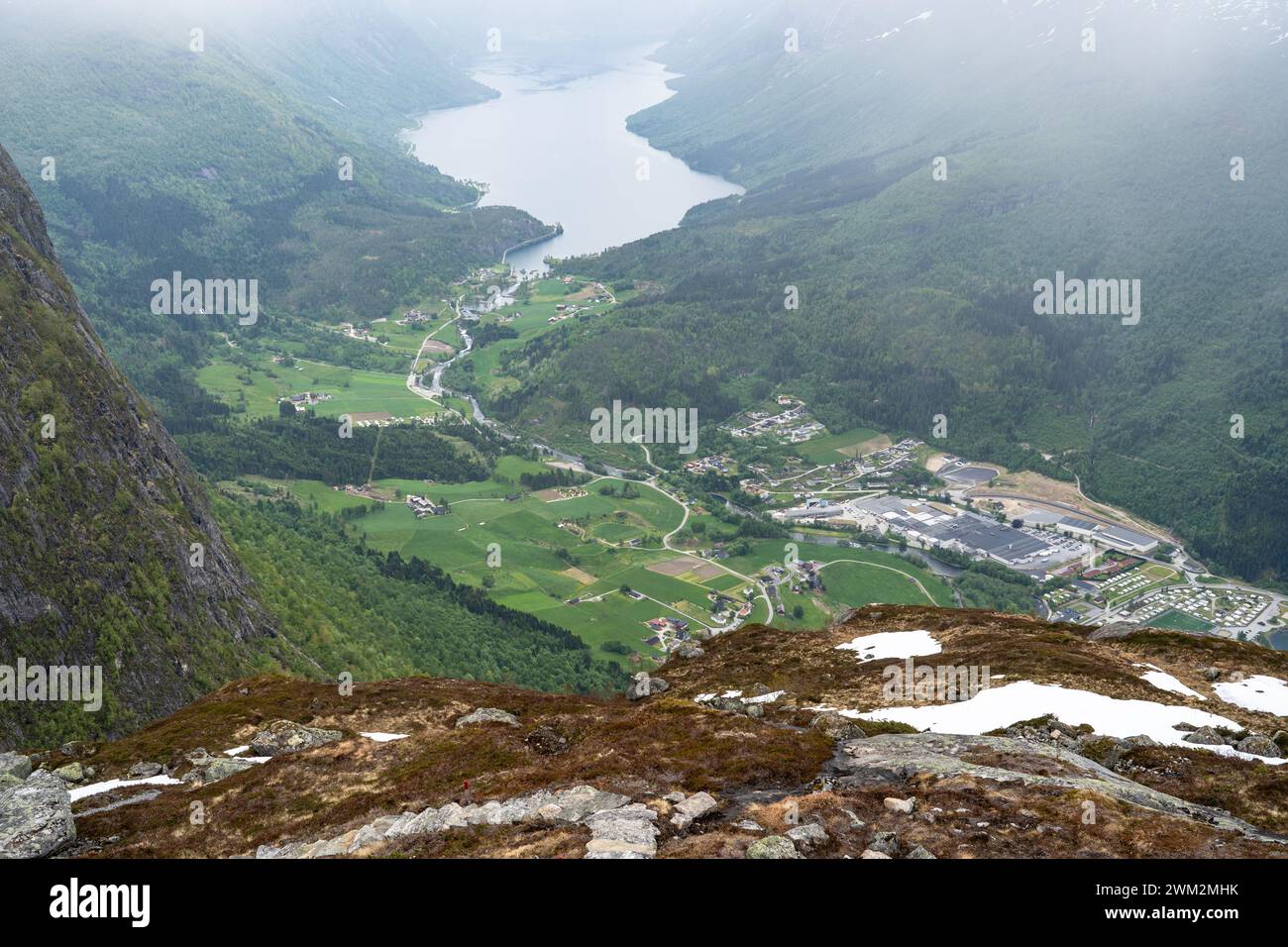 Scenic views from the top of Loen Skylift of Nordfjord and Olden ...