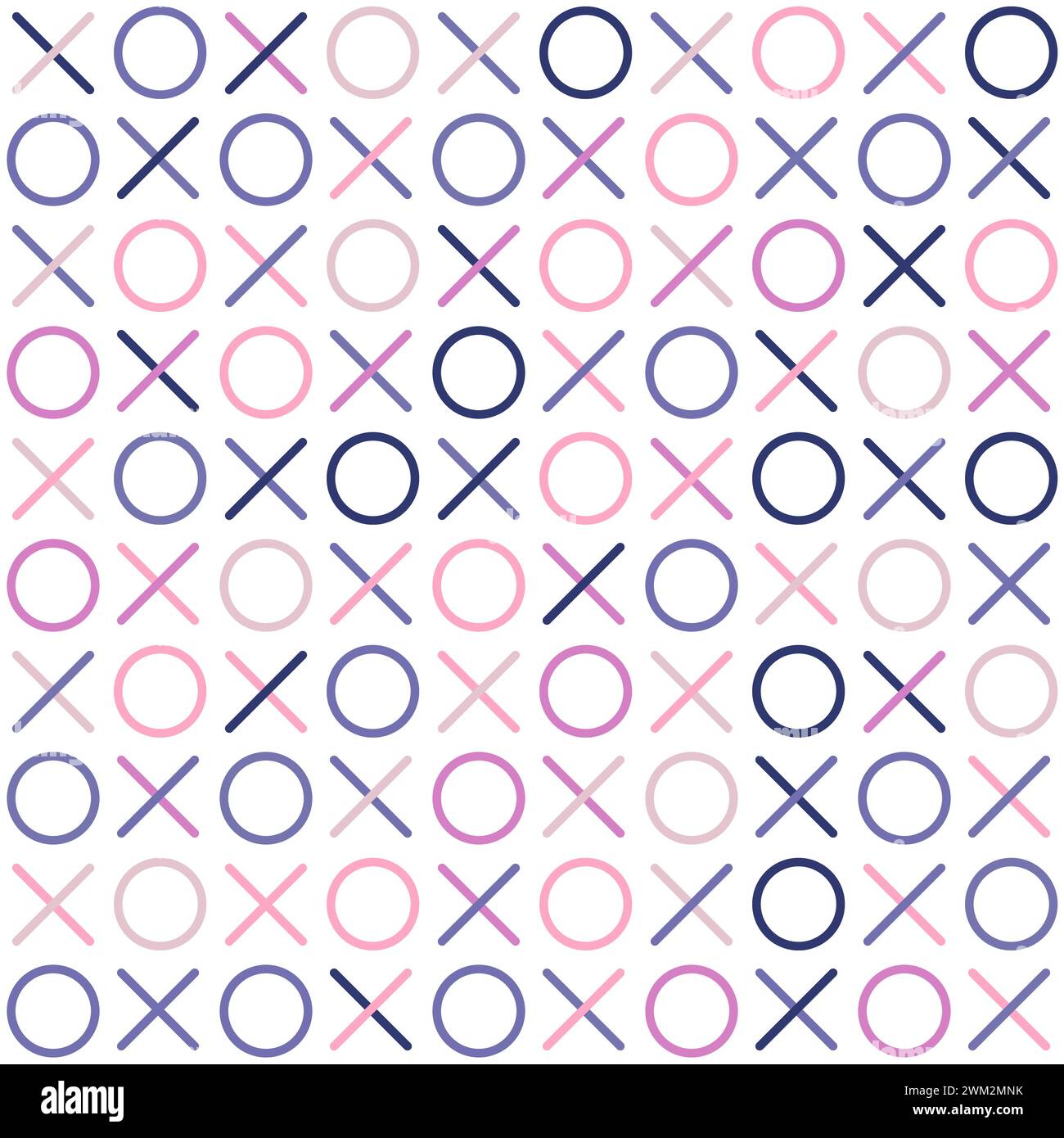 Seamless color pattern with crosses and noughts. Abstract background ...