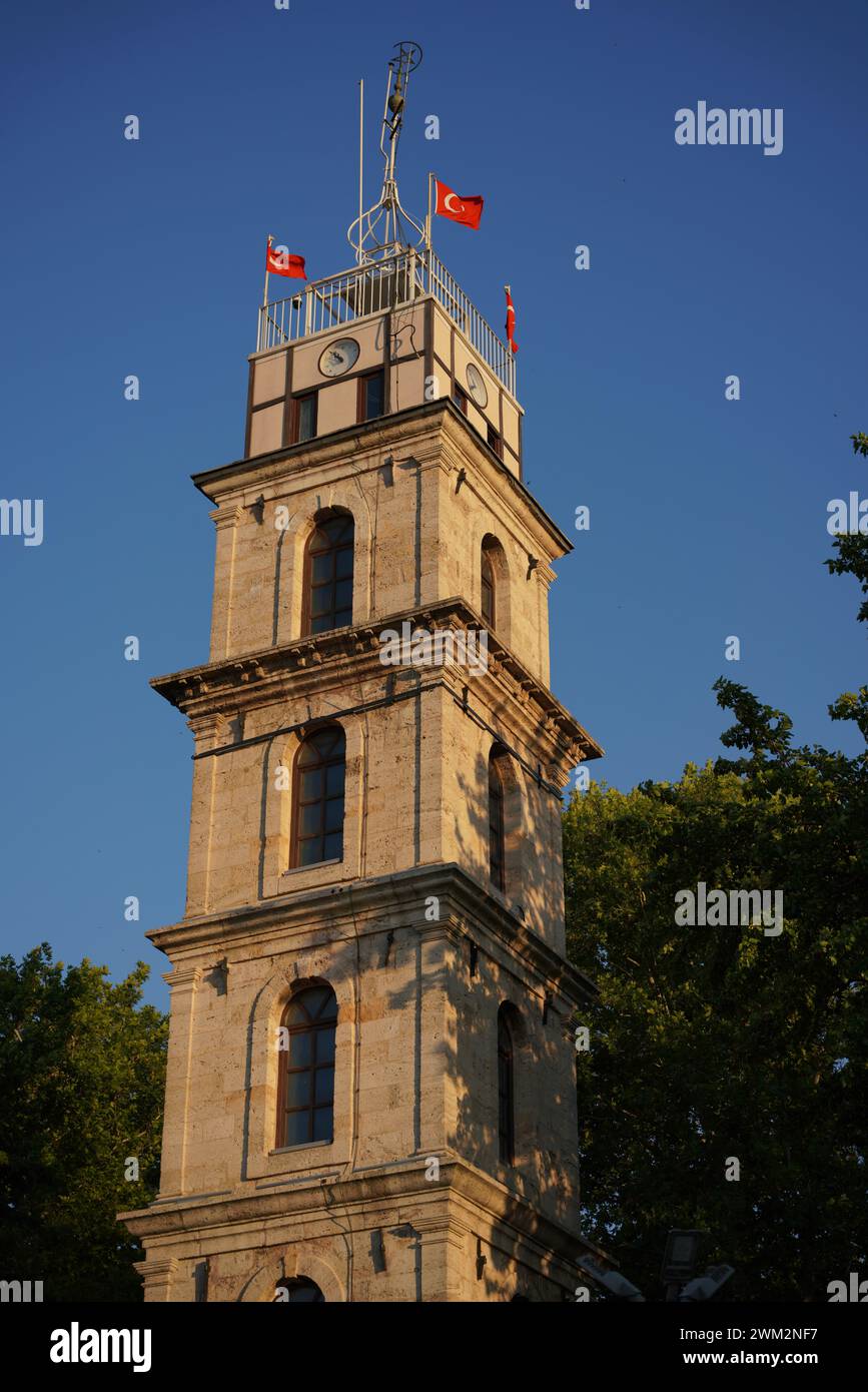 Tophane Clock Tower in Bursa City, Turkiye Stock Photo - Alamy