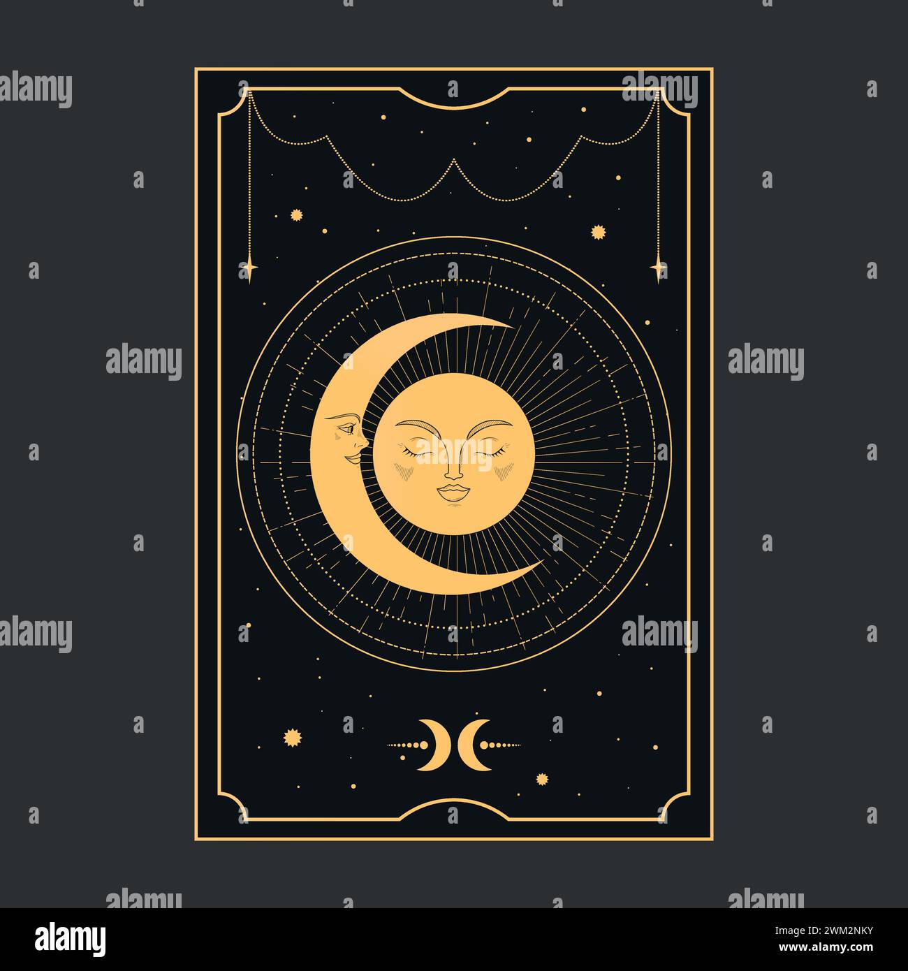 Moon tarot card hi-res stock photography and images - Alamy