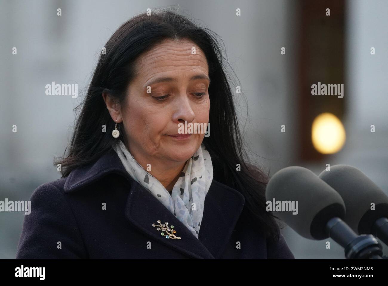Media Minister Catherine Martin speaks during a press conference at the ...