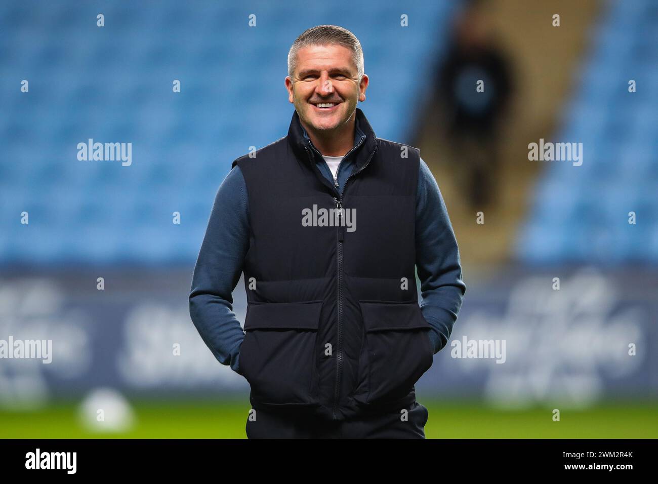 Ryan Lowe manager of Preston North End arrives ahead of the Sky Bet ...