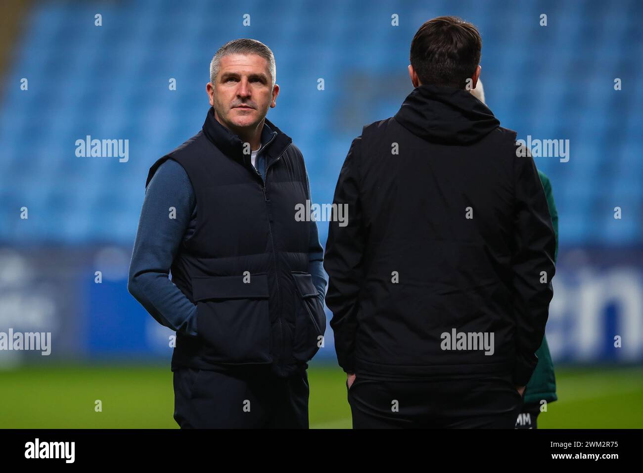Ryan Lowe manager of Preston North End arrives ahead of the Sky Bet ...