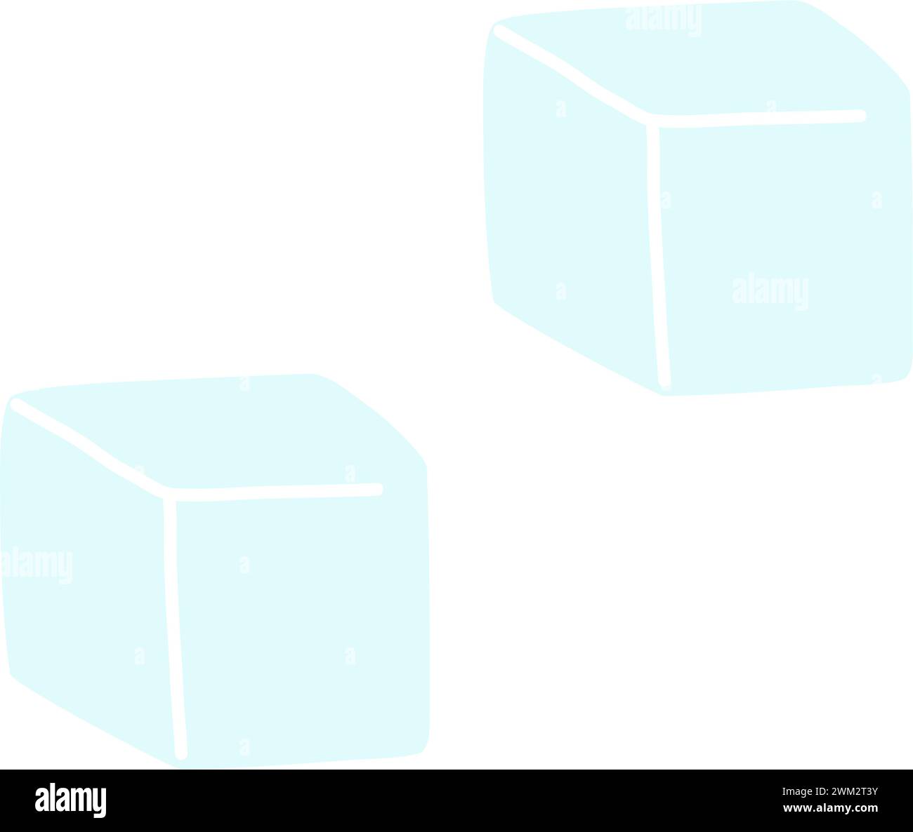 Hand drawn ice cubes, frozen water. Doodle vector illustration Stock ...
