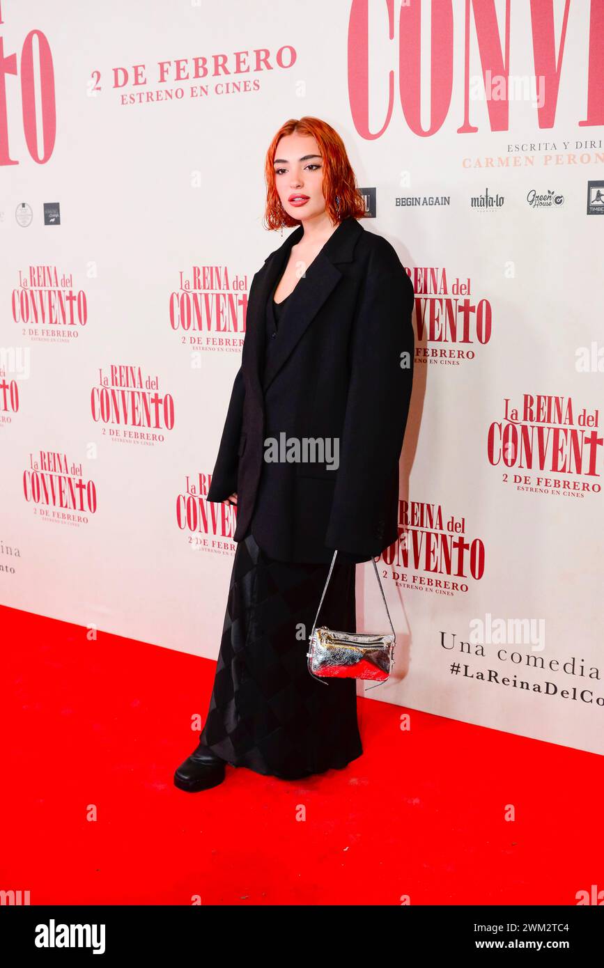 Singer, Violeta, seen posing during the premiere of the Spanish comedy ...