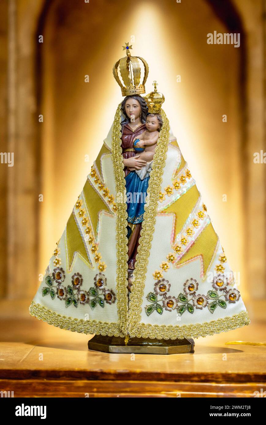 Our lady of Divina Providencia statue isolated on white Stock Photo - Alamy