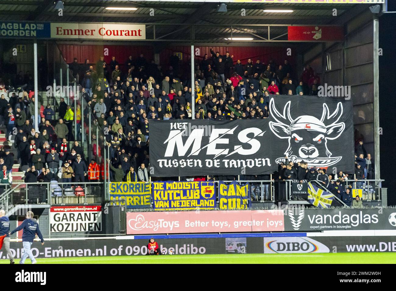 Emmen, Netherlands. 23rd Feb, 2024. EMMEN, Stadium Oude Meerdijk, 23-02-2024, season 2023/2024 ...
