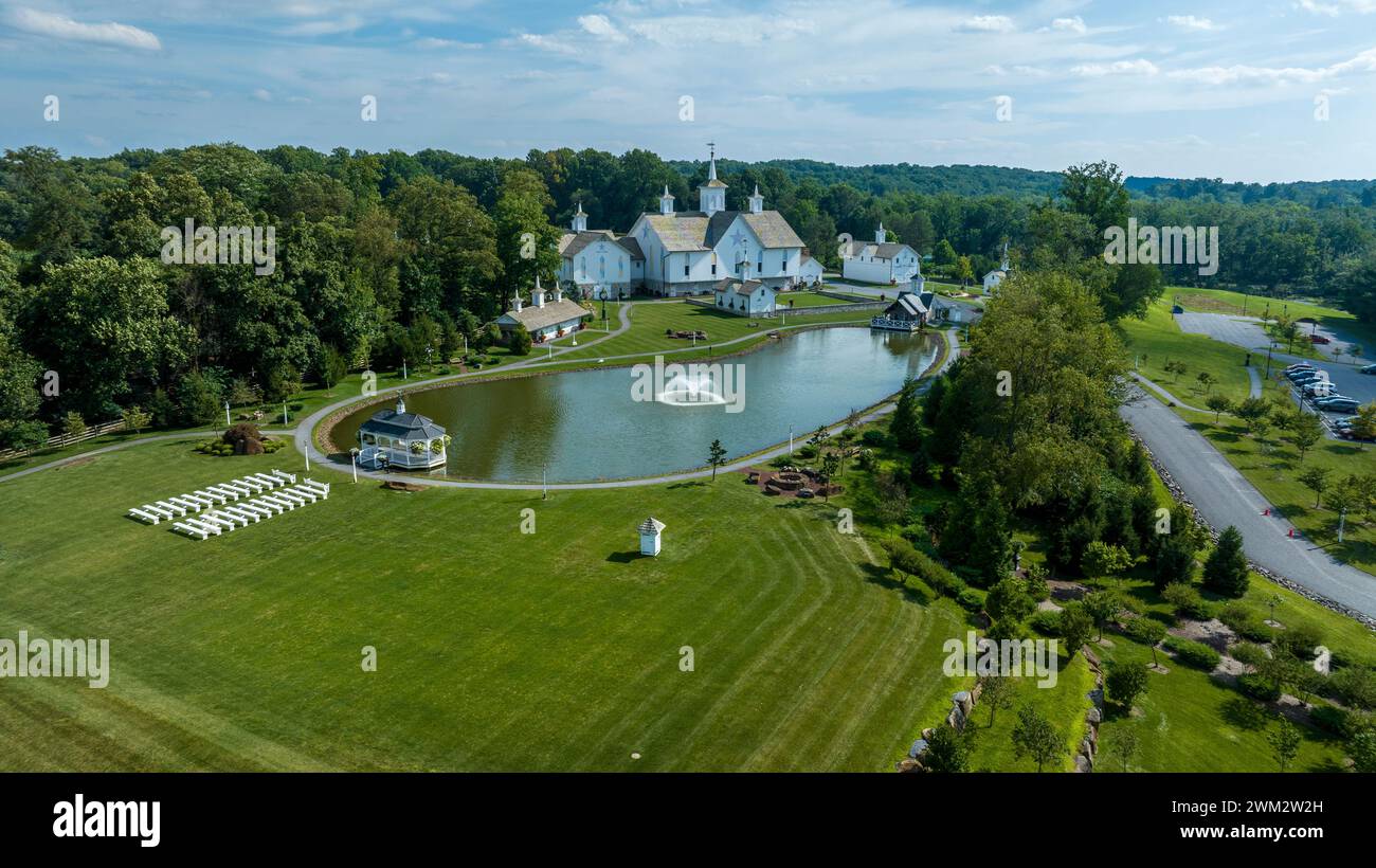 Aerial View Showcasing A Cluster Of Traditional White Orthodox Churches ...
