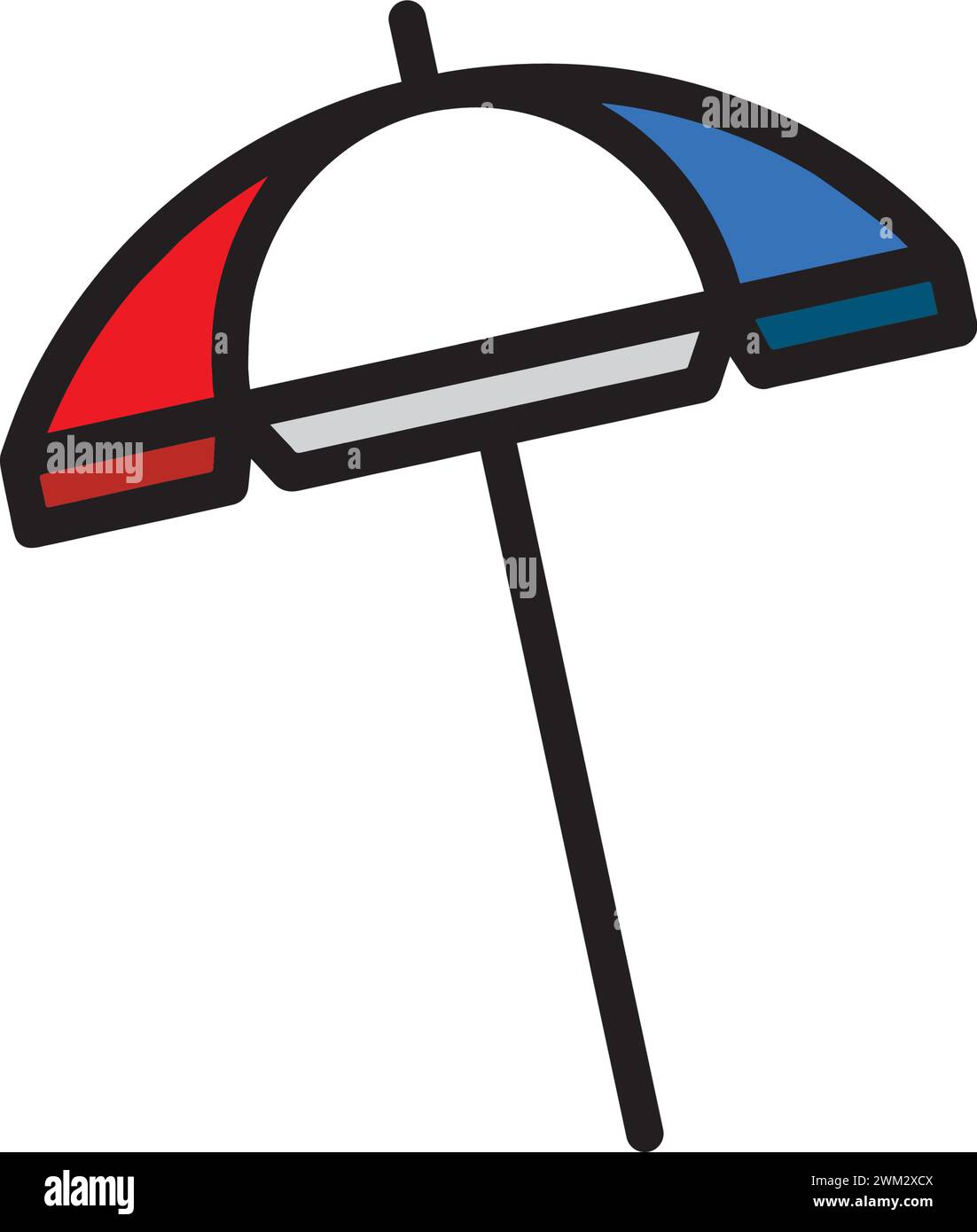 Sun umbrella flat icon, travel and tourism, parasol, a colorful solid pattern Stock Vector Image ...