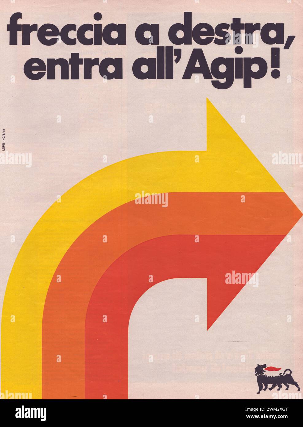 Agip vintage italian commercial hi-res stock photography and images - Alamy