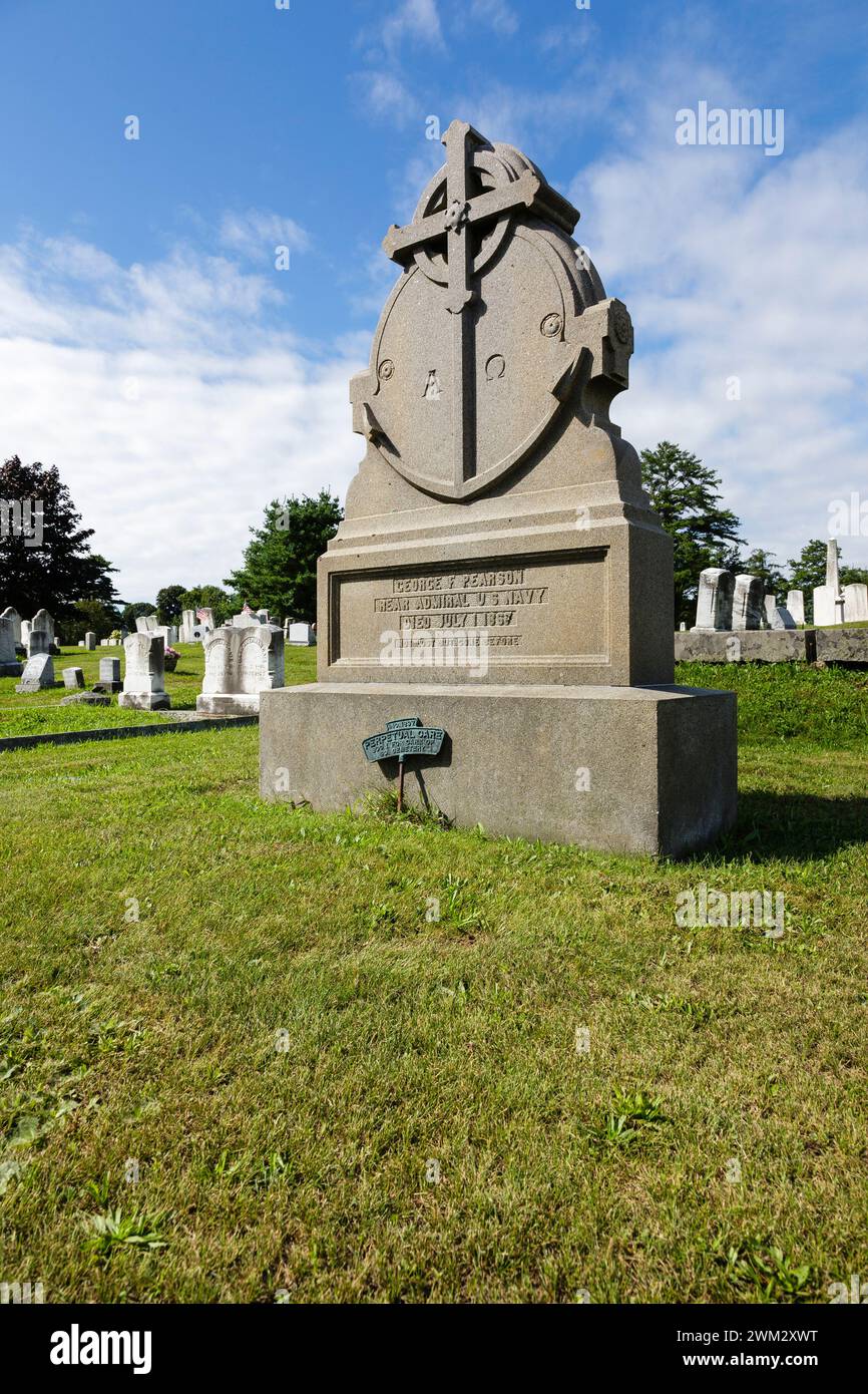 George F. Pearson headstone, Rear Admiral US Navy, at South Cemetery in ...