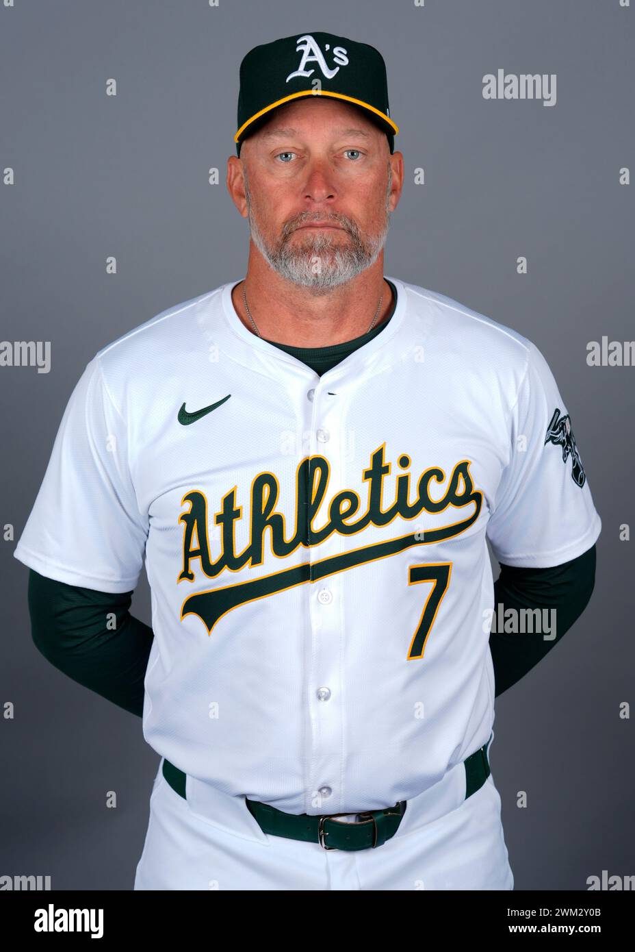 This is a 2024 photo of manager Mark Kotsay of the Oakland Athletics ...
