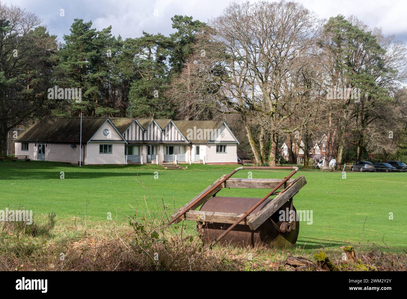 Blackheath Cricket Club and pitch in the Surrey village, England, UK ...