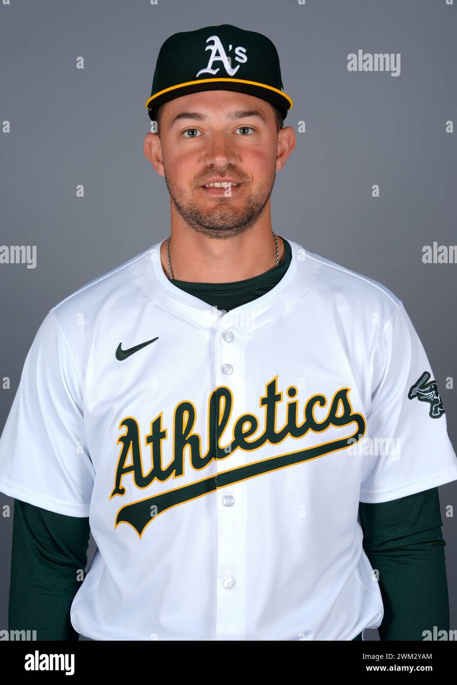 This is a 2024 photo of Drew Lugbauer of the Oakland Athletics baseball ...