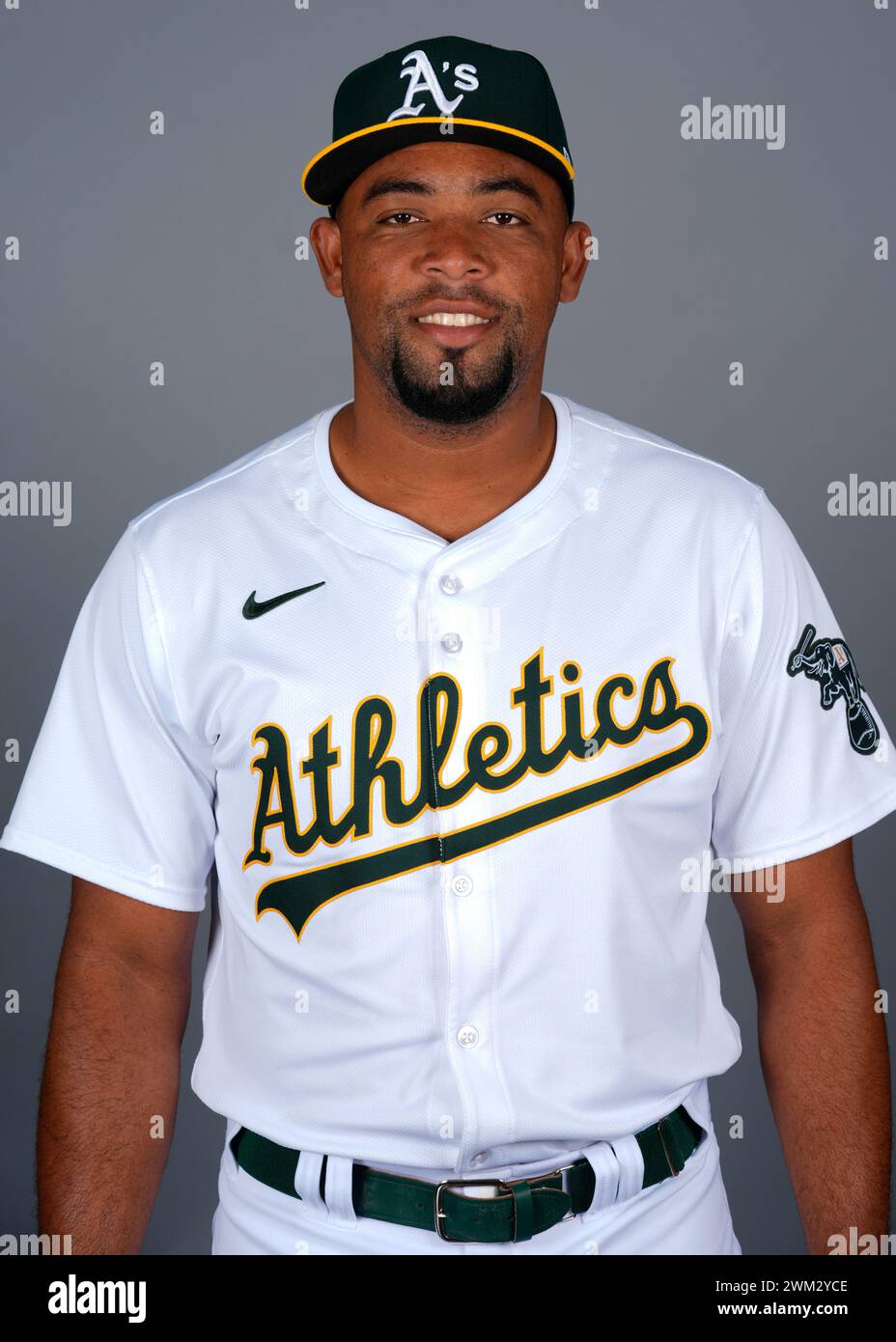 This is a 2024 photo of Gerson Moreno of the Oakland Athletics baseball ...