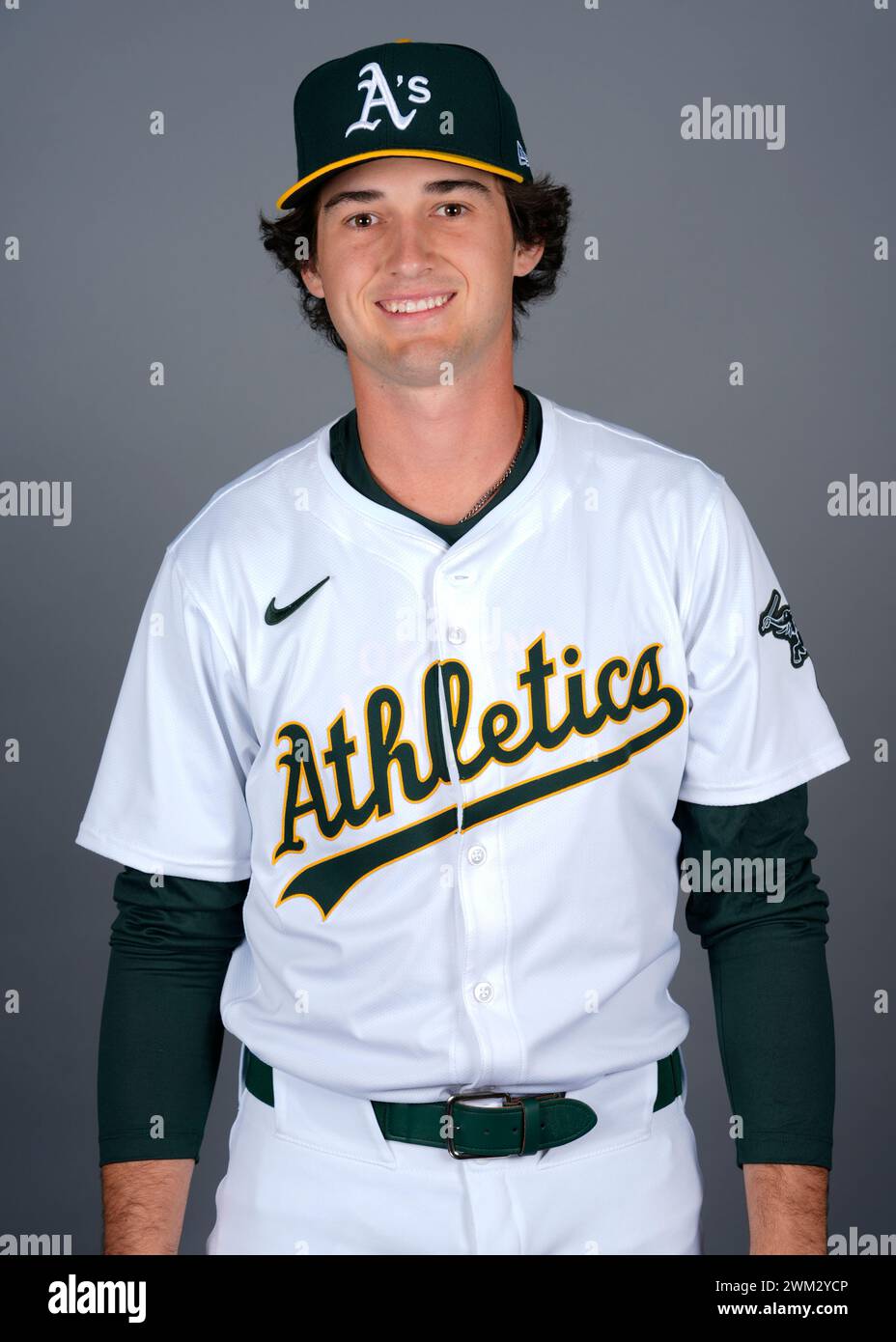 This is a 2024 photo of Jacob Wilson of the Oakland Athletics baseball ...