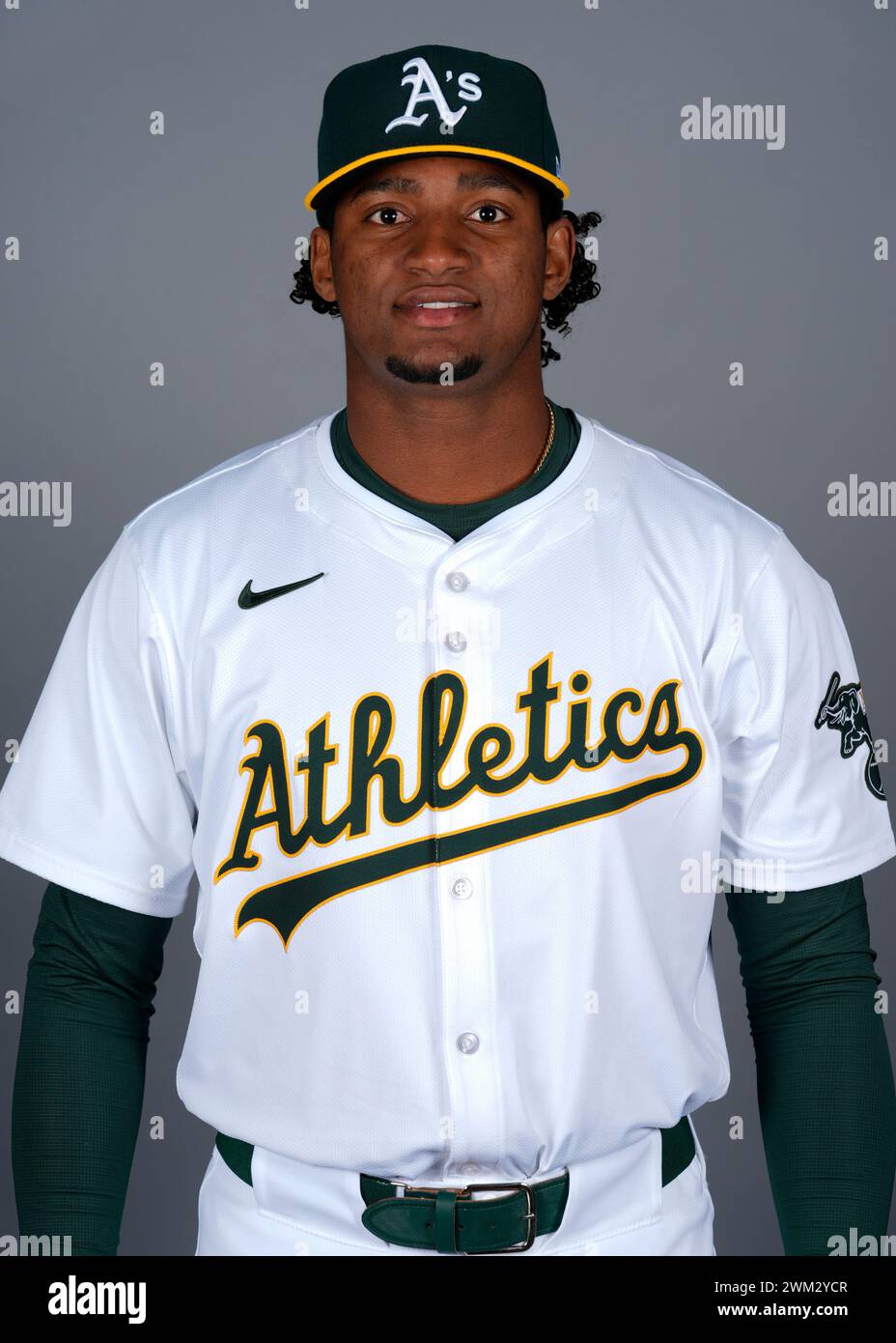 This is a 2024 photo of Domingo Robles of the Oakland Athletics ...