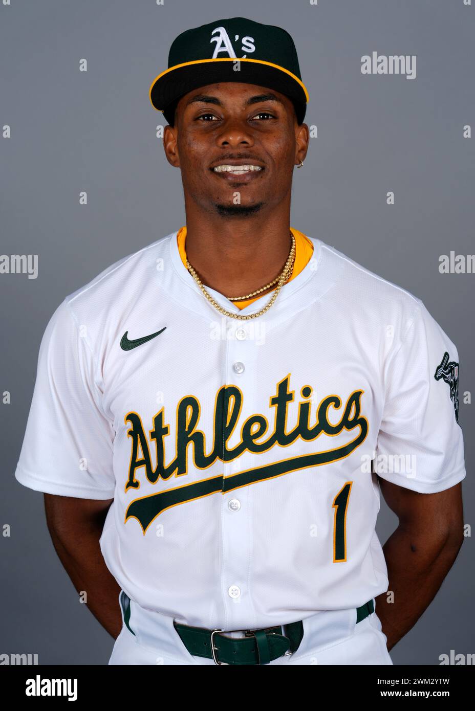 This is a 2024 photo of Esteury Ruiz of the Oakland Athletics baseball ...