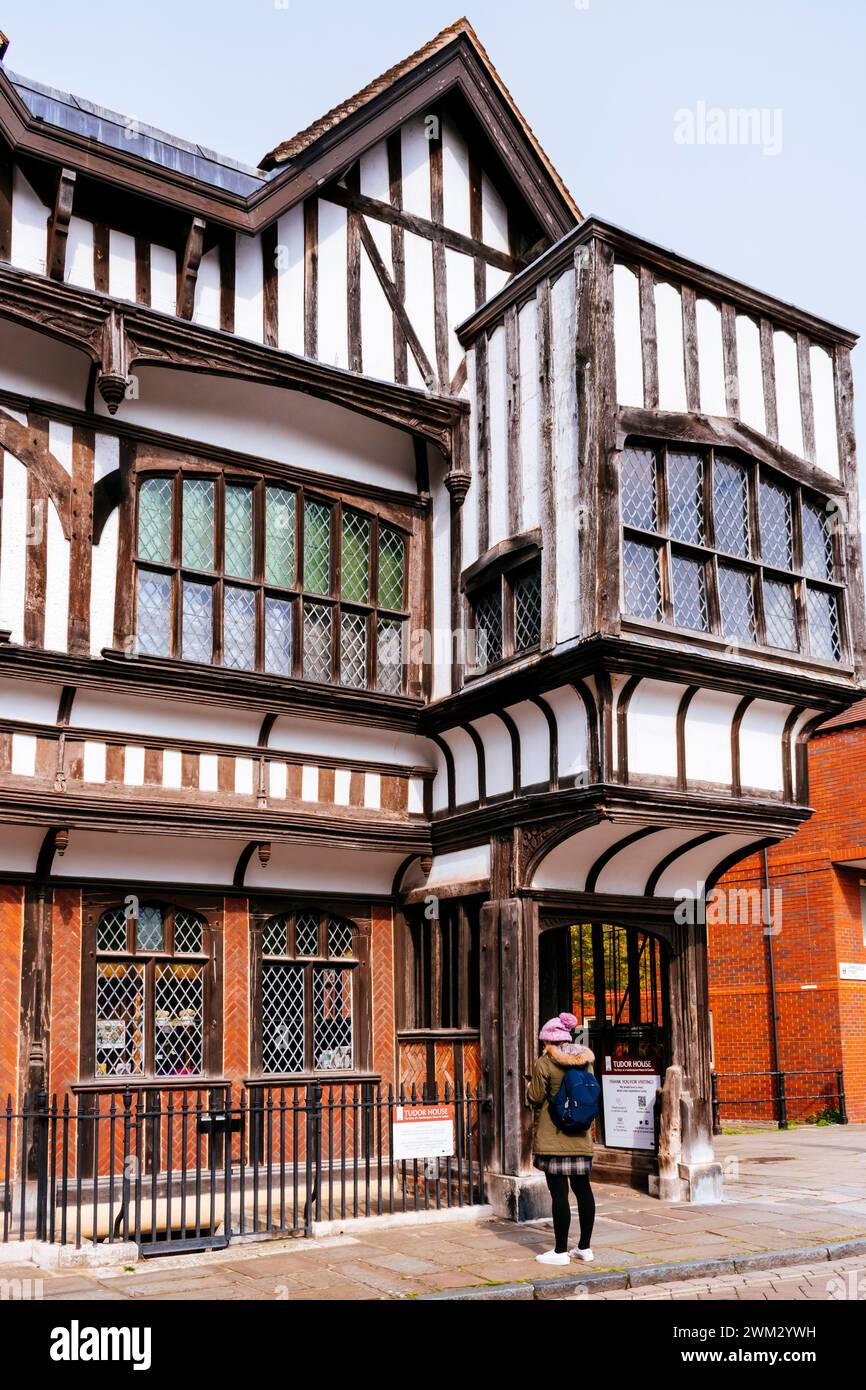 Detail. Southampton Tudor House. The timber-framed building was built ...