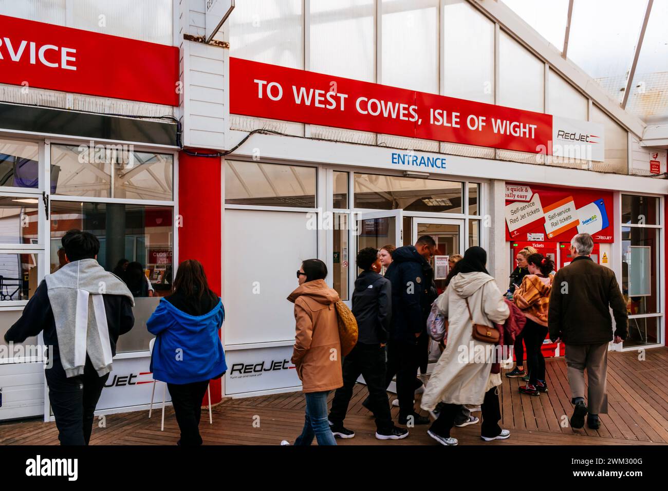 Red Funnel terminal ferries. Cowes, Isle of Wight, England, United ...