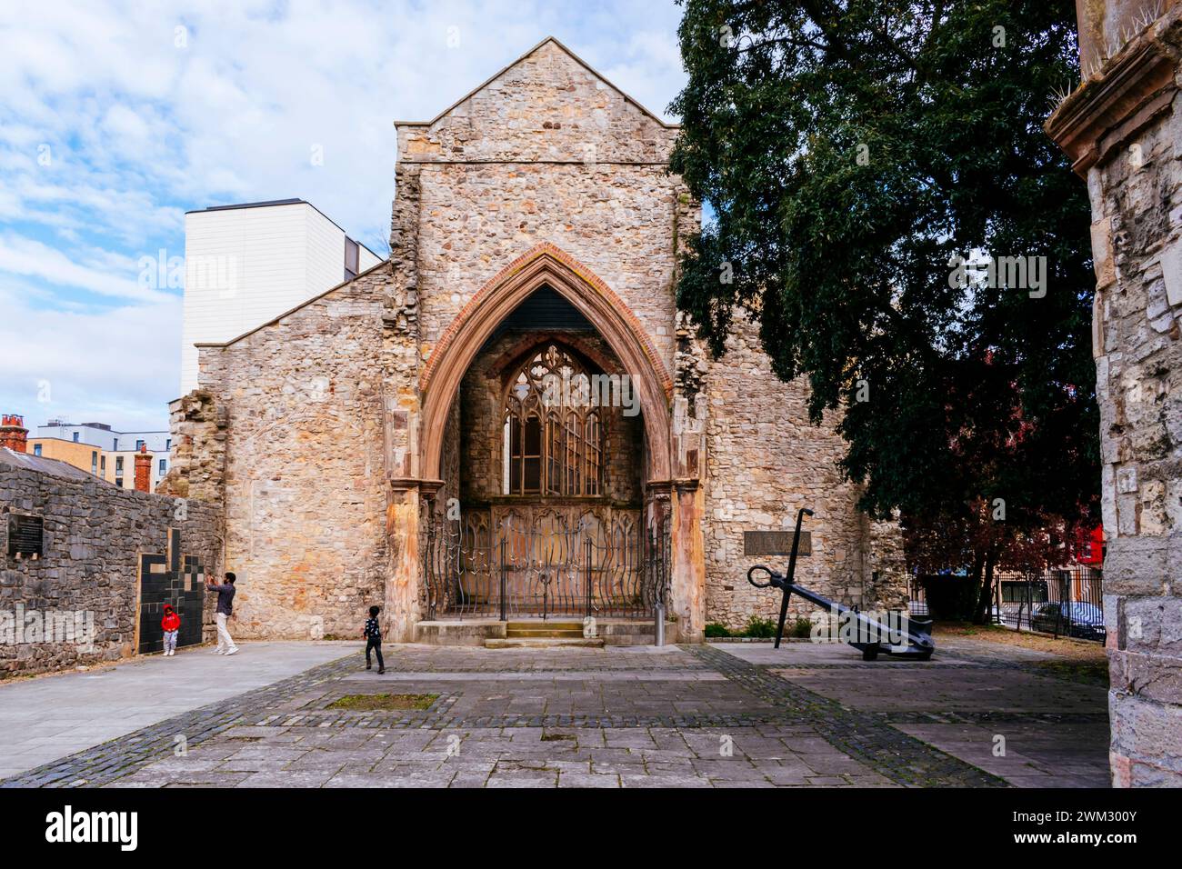 Detail of chancel. Holyrood Church, Holy Rood Church. Destroyed by ...