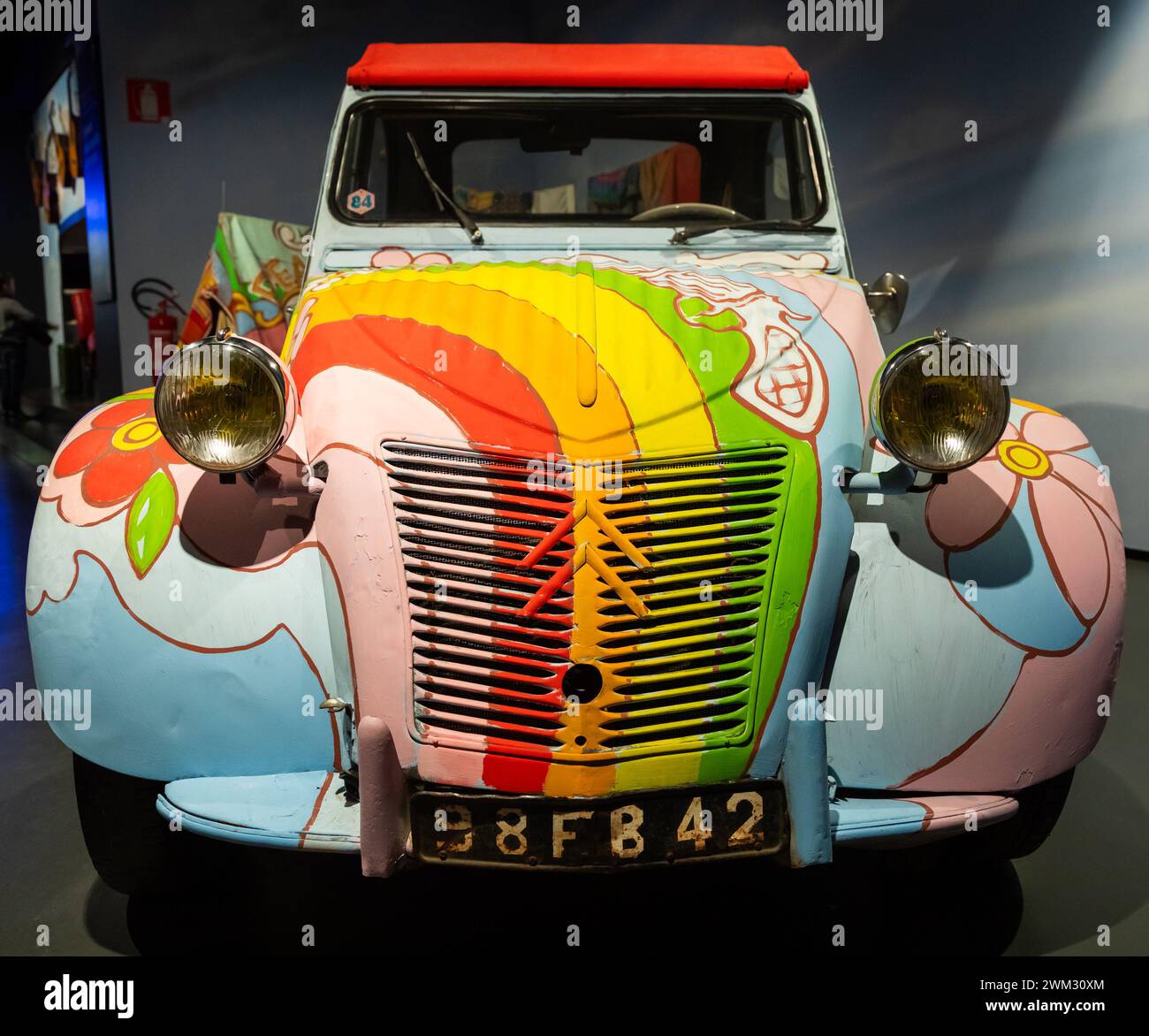 Turin, Italy - 11 november 2023: Car Museum. Citroen 2 CV, 1958 ...