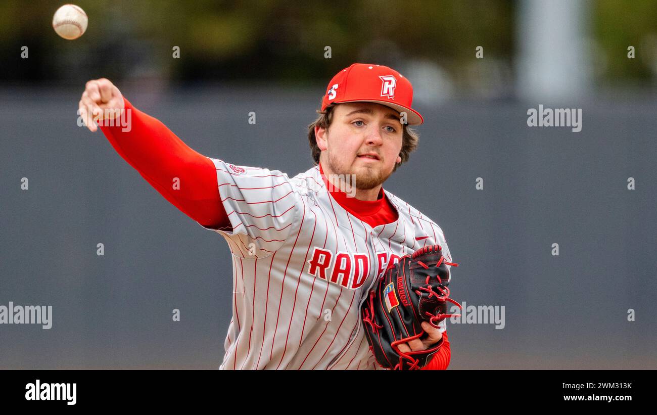 Radford pitcher Jimmy Lovelace (6) throws a pitch during an NCAA ...