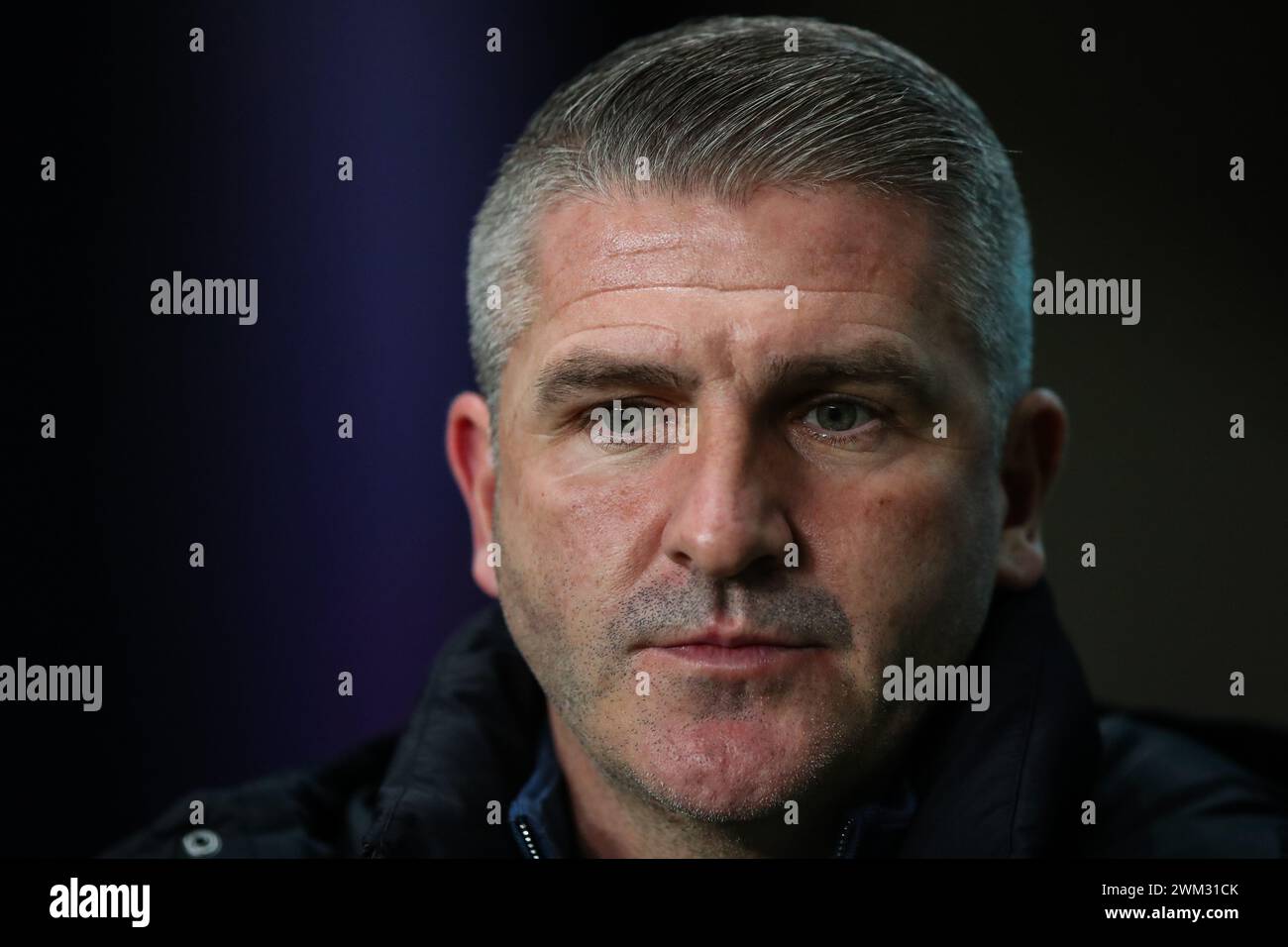 Ryan Lowe manager of Preston North End during the Sky Bet Championship ...